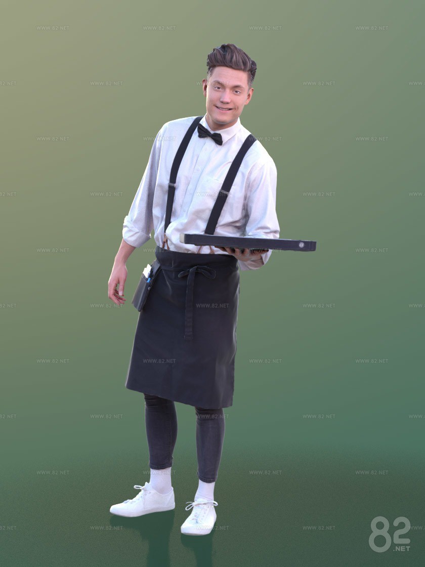 Modern waiter figure free | 3Ds Max(.max) - 82Models