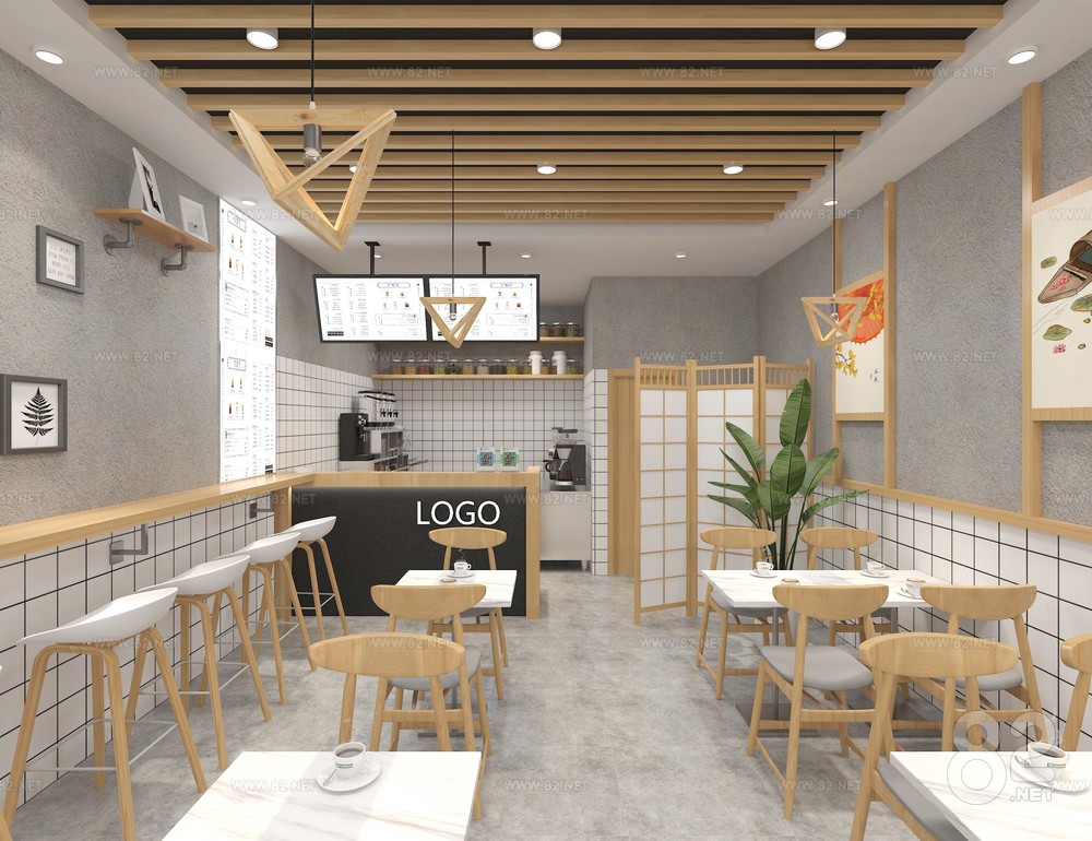 Milk Tea Shop 3D Model | 3Ds Max(.max) - 82Models