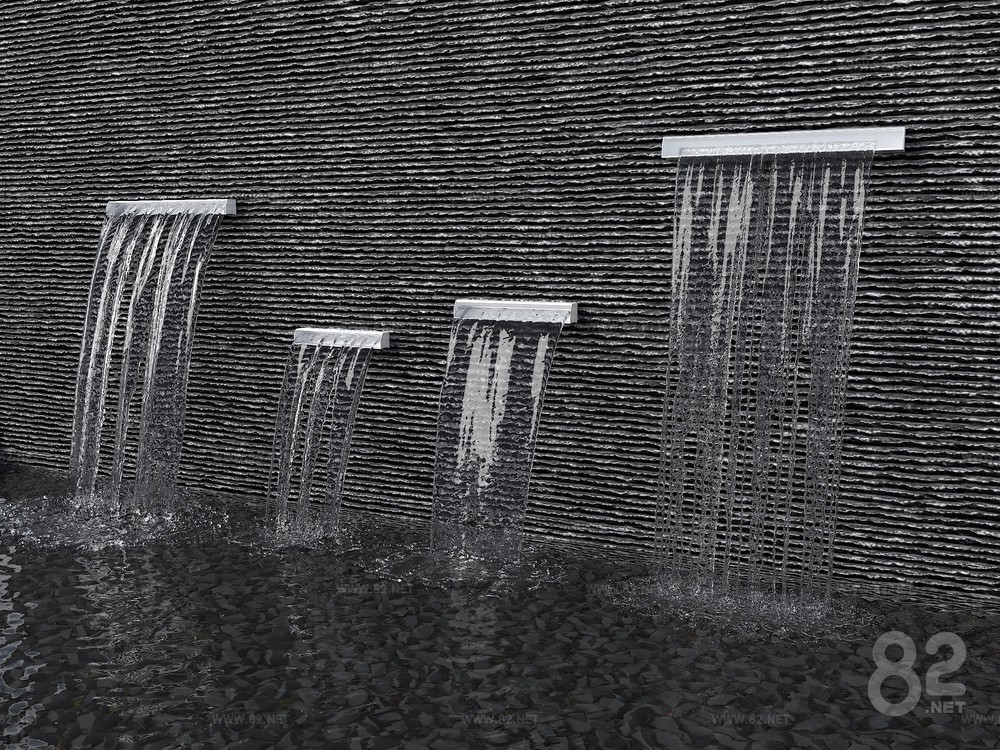 Flowing Water Falls Fold Water Scene | SketchUp(.skp) - 82Models