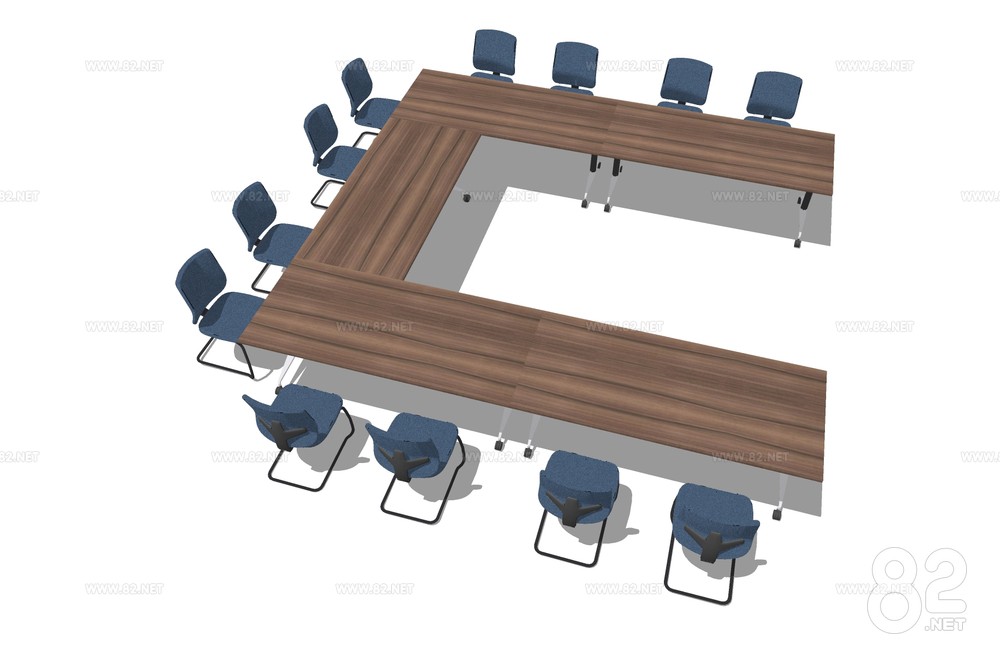 Conference tables and chairs | SketchUp(.skp) - 82Models