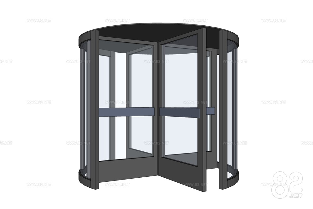 revolving door Sketchup Model | SketchUp(.skp) - 82Models