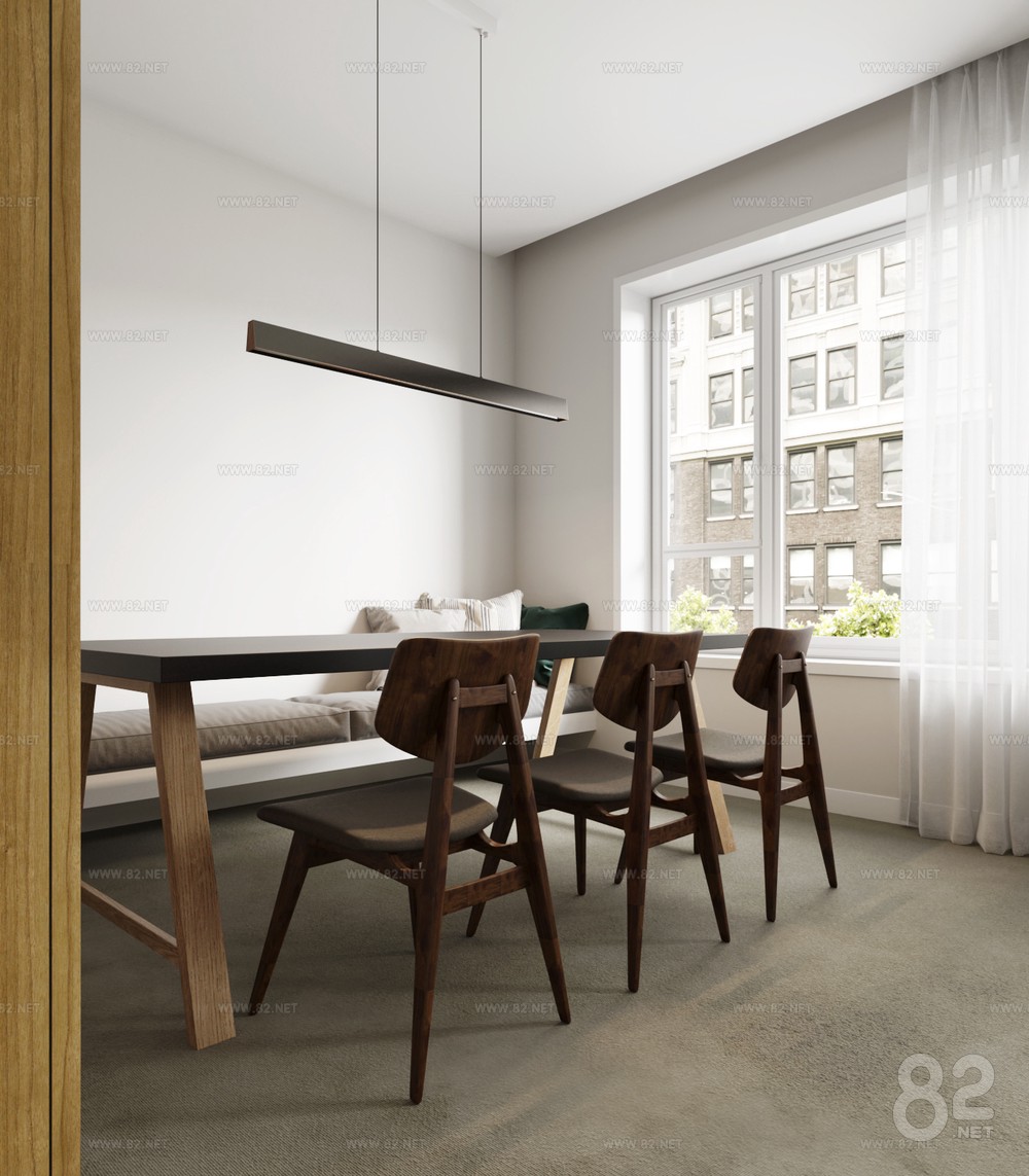 Modern minimalist restaurant free | 3Ds Max(.max) - 82Models