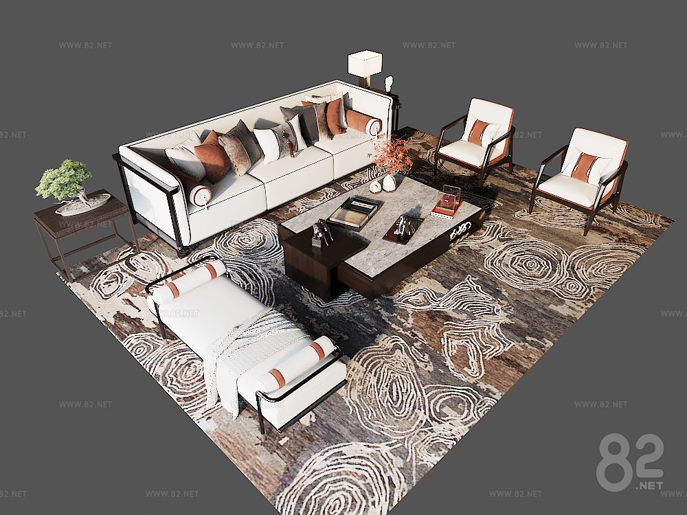 Combo sofa free | 3Ds Max(.max) - 82Models