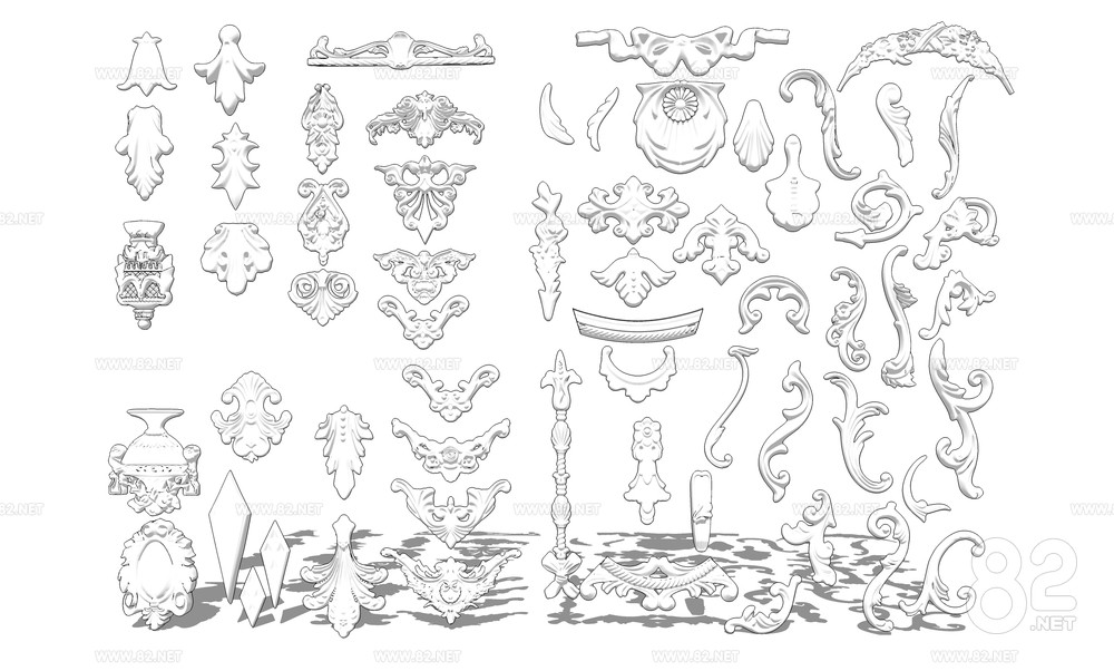 European-style architectural carved relief | SketchUp(.skp) - 82Models
