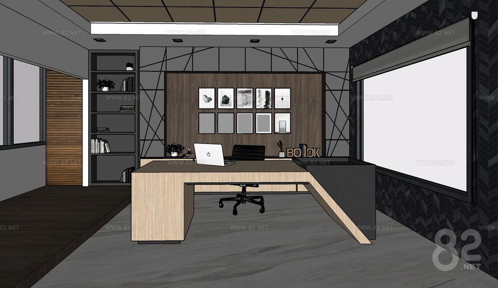 Office Sketchup Model | SketchUp(.skp) - 82Models