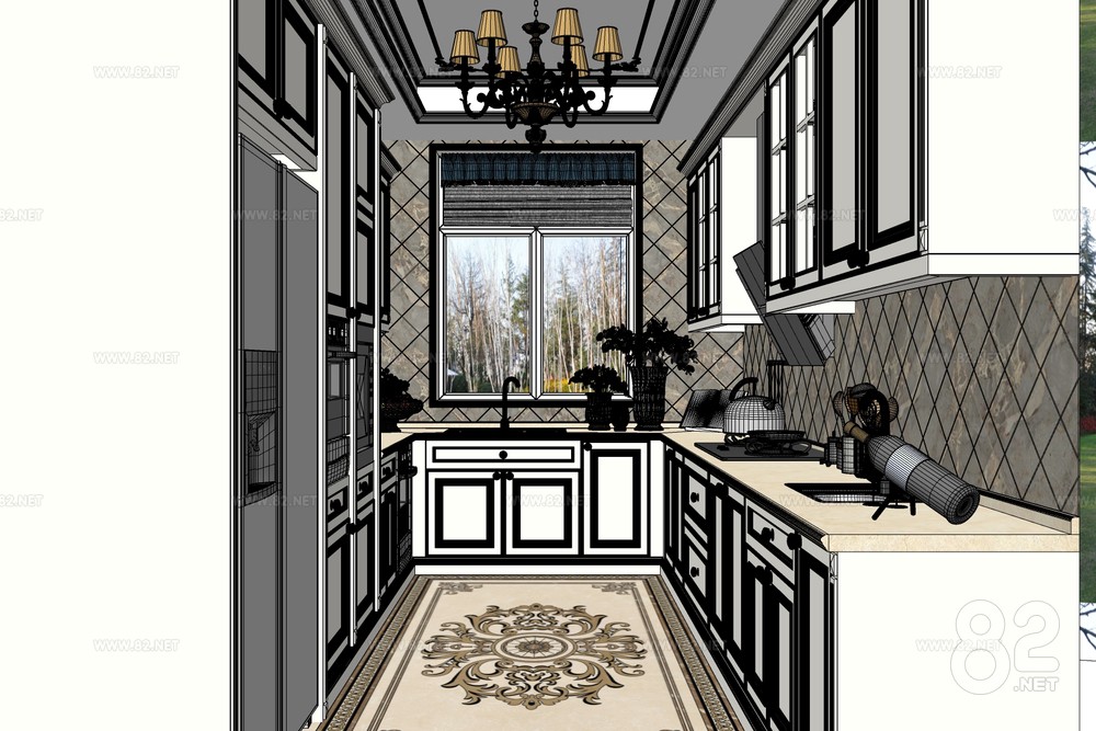 Kitchen Sketchup Model | SketchUp(.skp) - 82Models