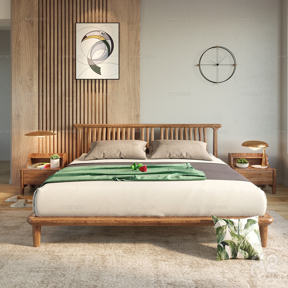 Double bed | 3Ds Max(.max) - 82Models