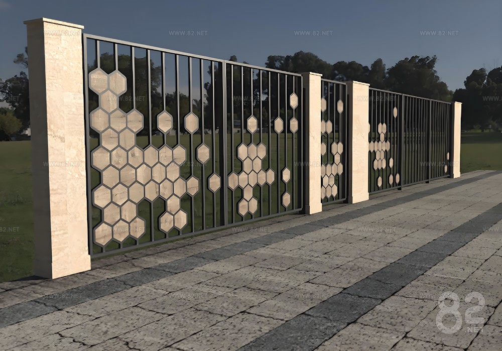 courtyard wall | 3Ds Max(.max) - 82Models