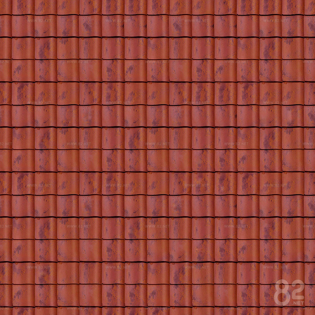 Seamless villa building roof clay ceramic tiles 3D | Texture Maps (.jpg ...