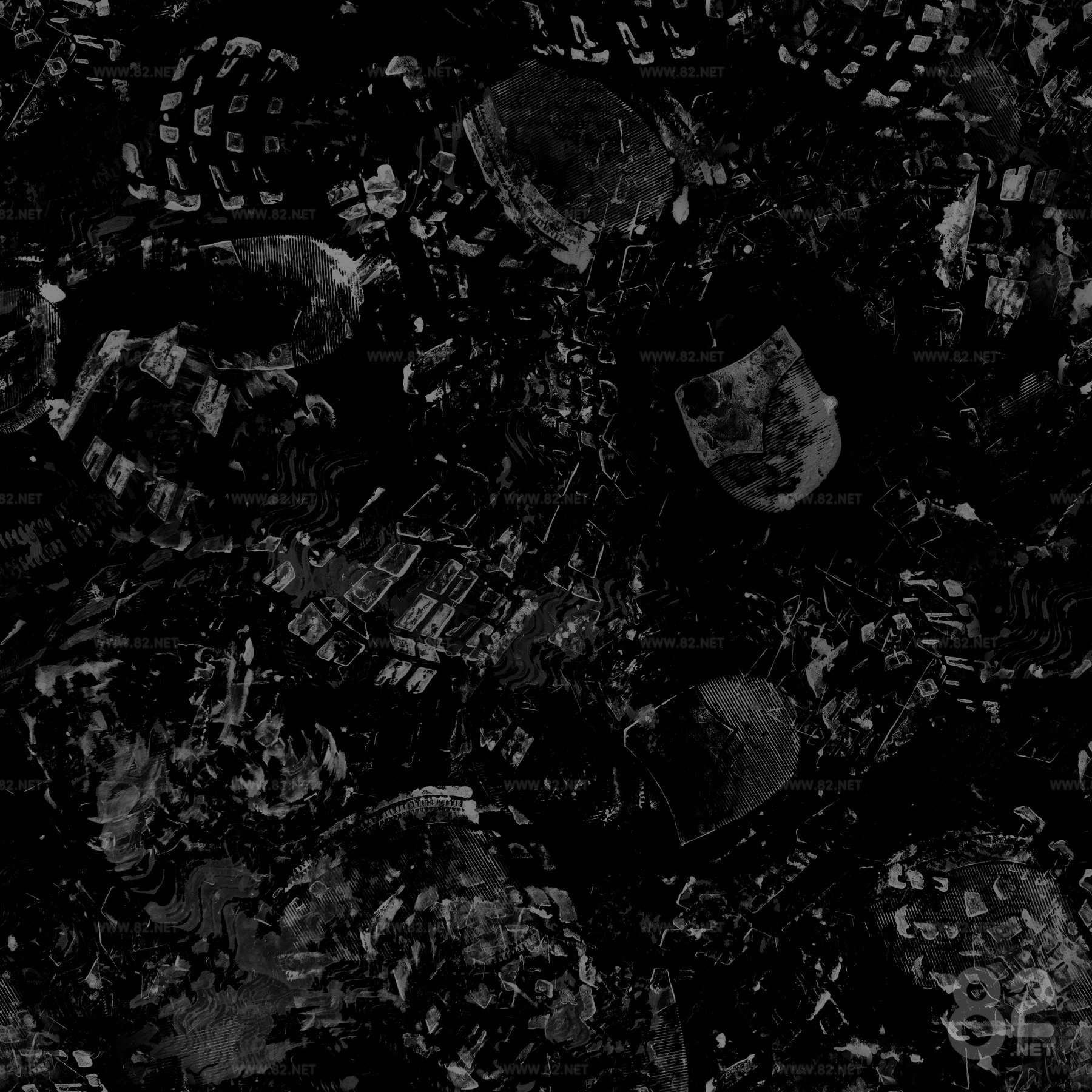 Black and White Bump Highlight Mask Footprint 3D | Texture Maps (.jpg ...