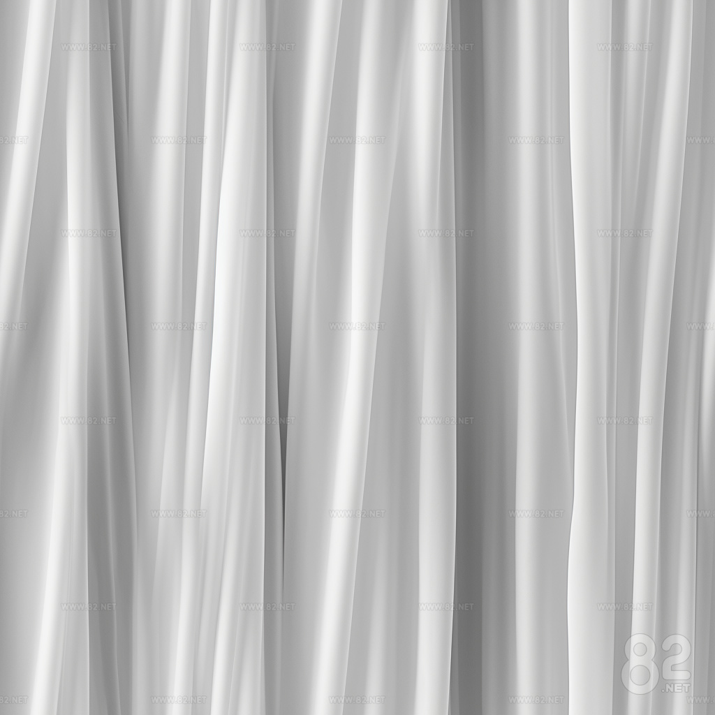 Seamless White Curtain 3D | Texture Maps (.jpg .png) - 82Models