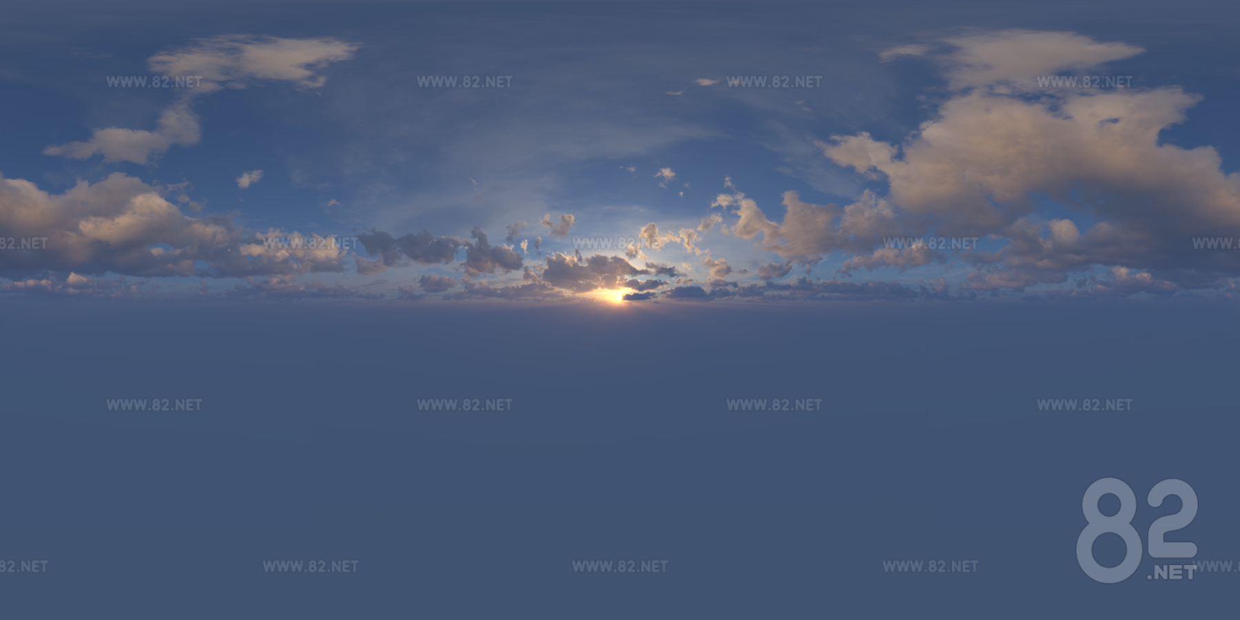 Seamless Sunrise Sunset Cloudy Blue Sky Landscape Landscape HDR ...