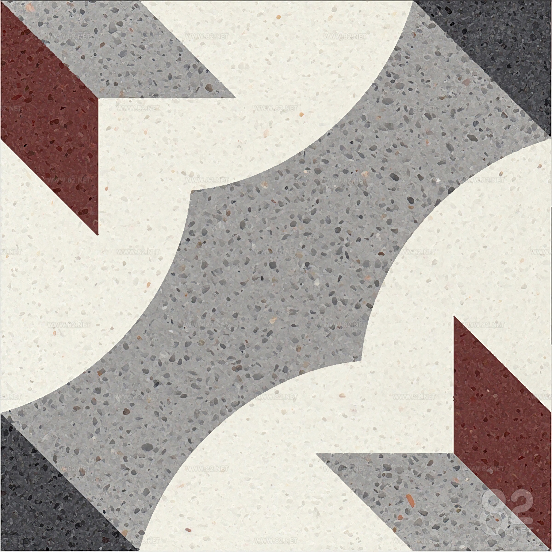Seamless Vintage terrazzo geometric patchwork pattern ceramic tile tile ...