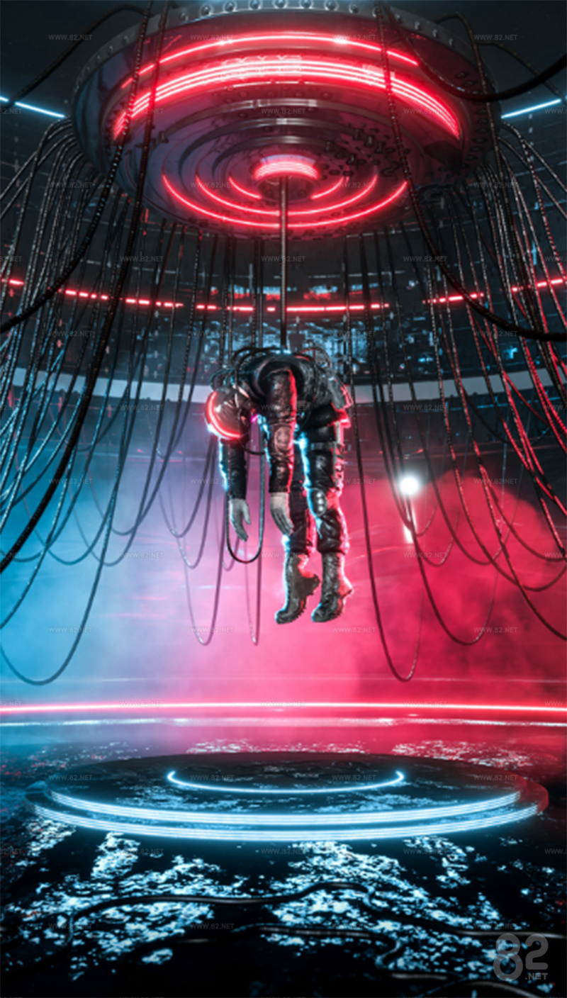 Modern Mural Science Fiction Wind Future Theme Yu | Texture Maps (.jpg ...