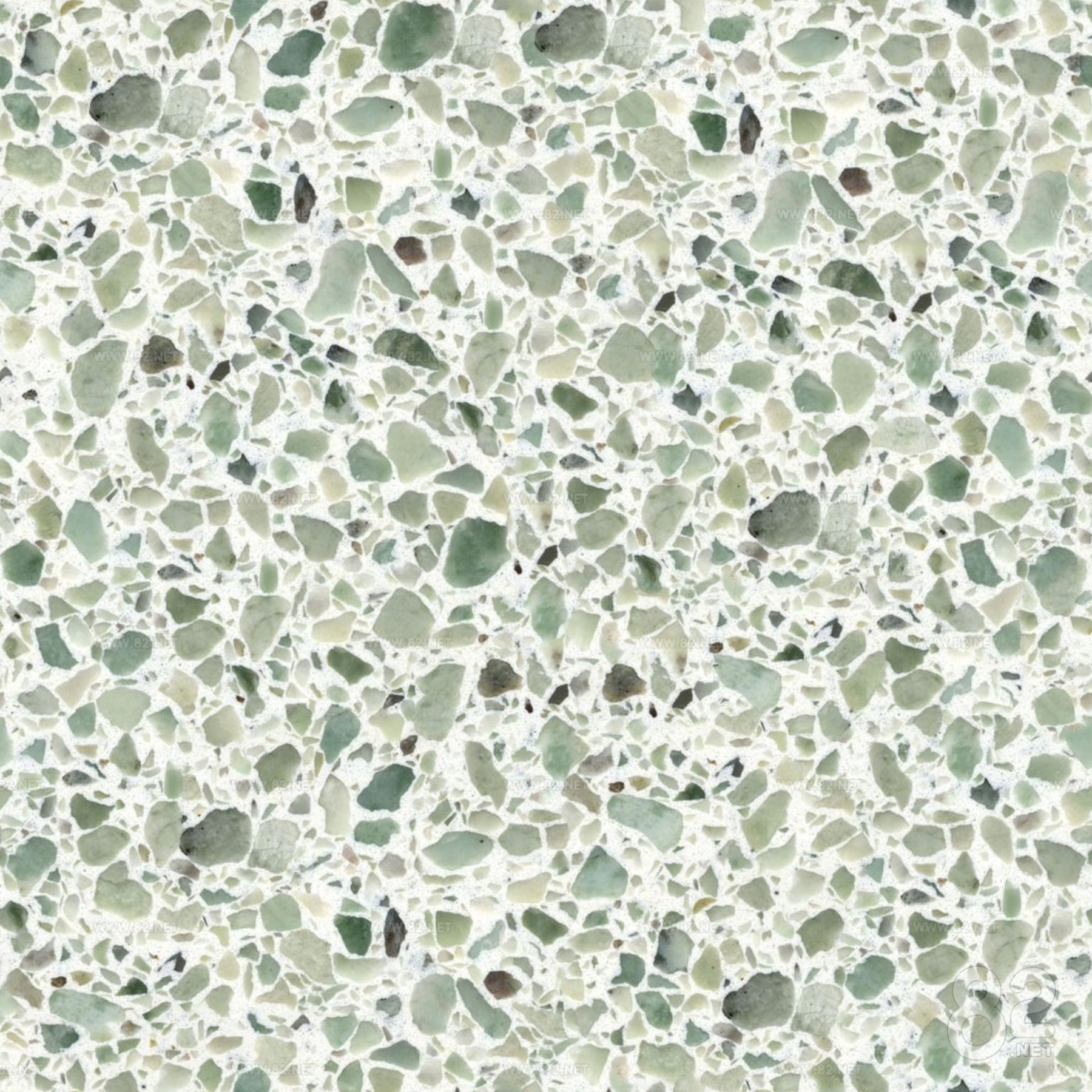 Seamless green terrazzo 3D | Texture Maps (.jpg .png) - 82Models