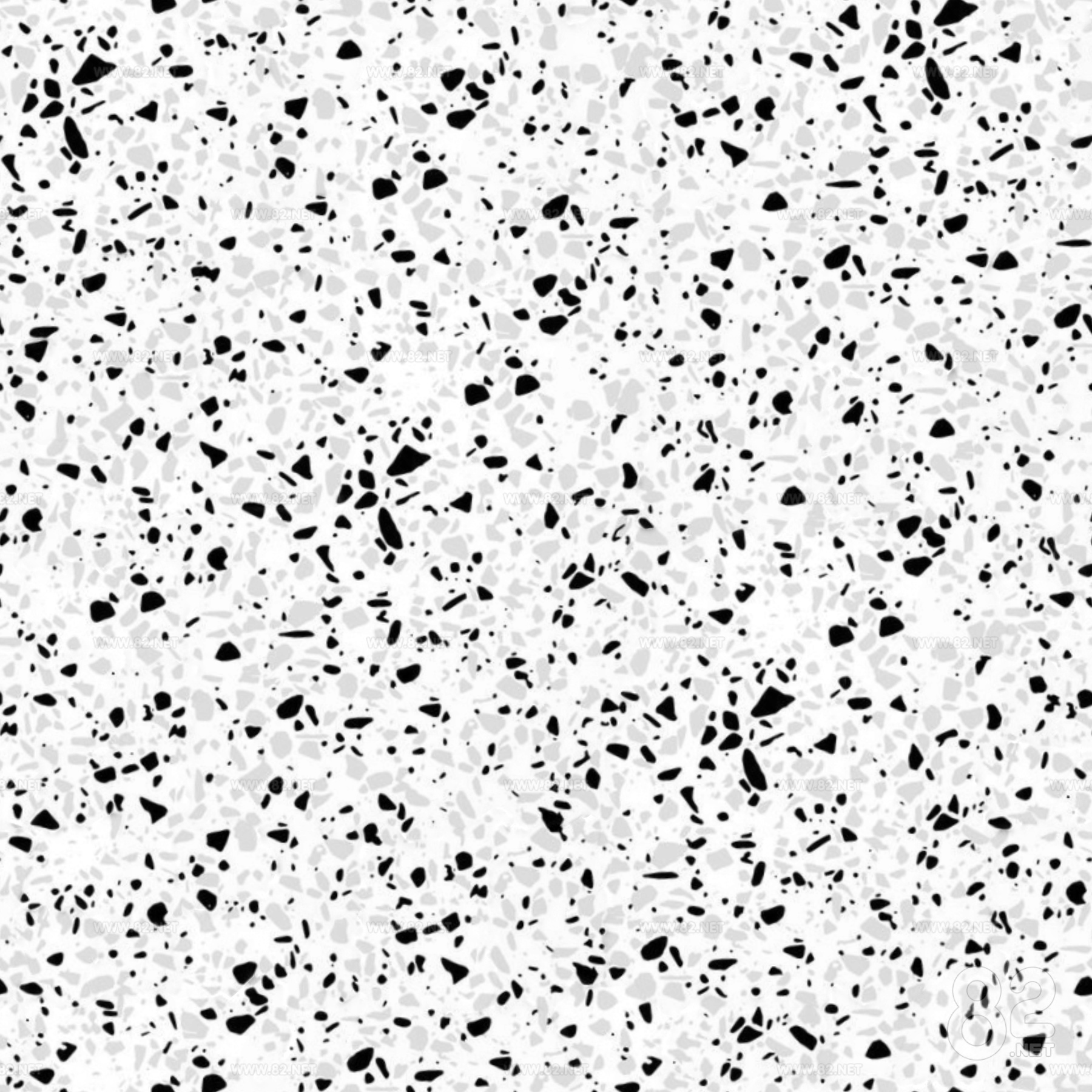 Black and White Seamless terrazzo 3D | Texture Maps (.jpg .png) - 82Models