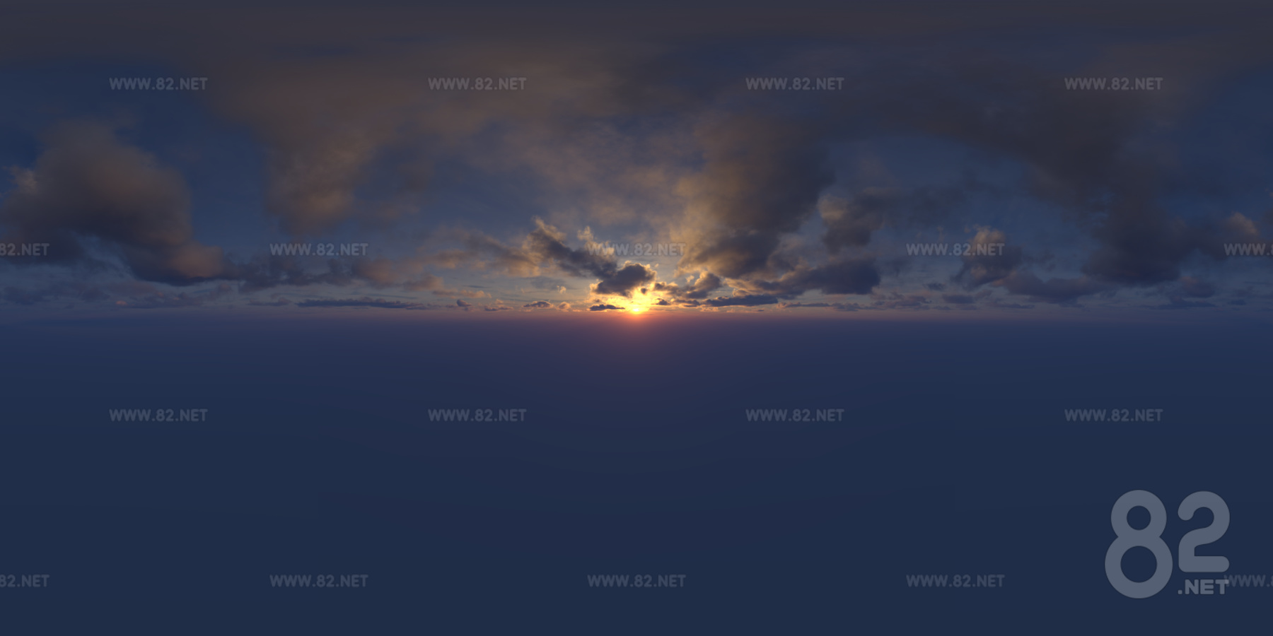 Seamless Sunrise Sunset Cloudy Blue Sky Landscape Landscape HDR ...