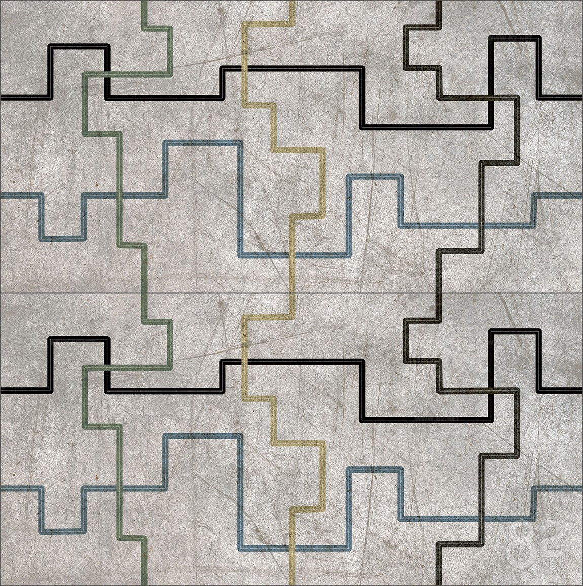 Seamless retro cement concrete stone geometric checkerboard patchwork ...