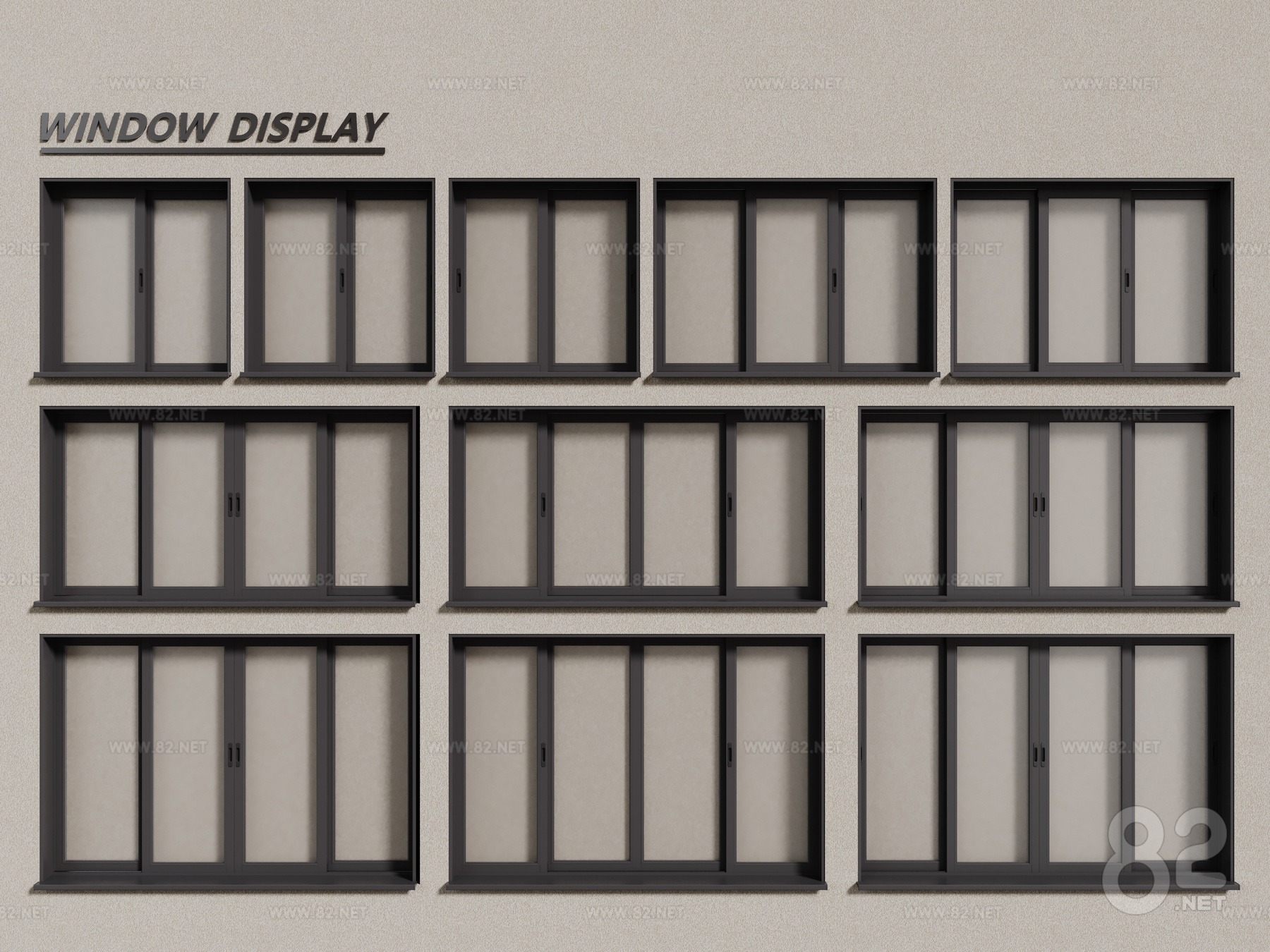 casement windows floor-to-ceiling windows | 3Ds Max(.max) - 82Models