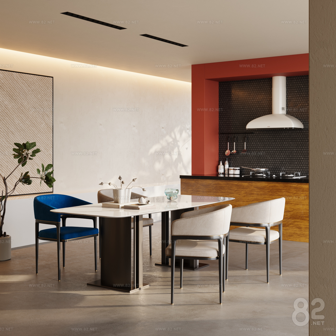 DiningRoom | 3Ds Max(.max) - 82Models
