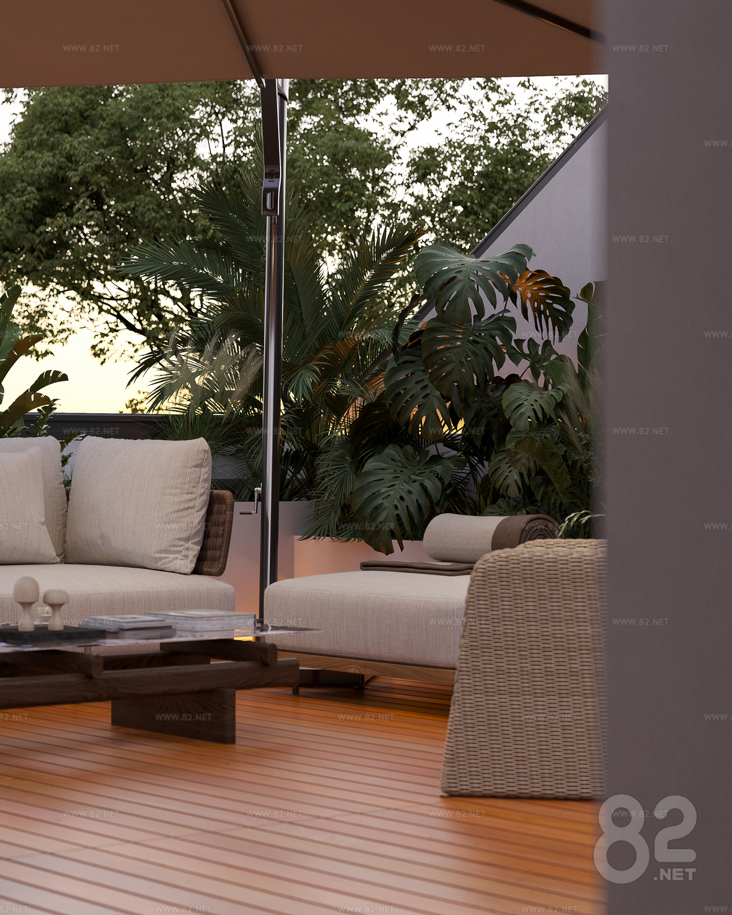 Roof Garden Balcony View | 3Ds Max(.max) - 82Models