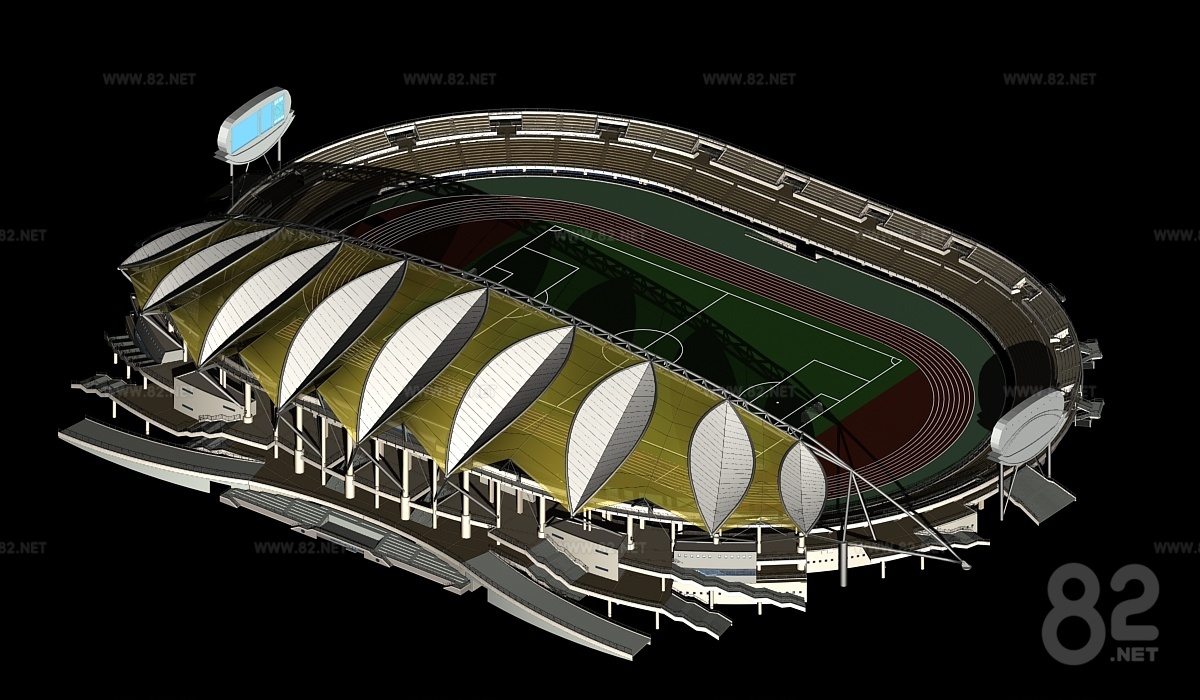 Sports venues bird's eye view free 3D Model | 3Ds Max(.max) - 82Models