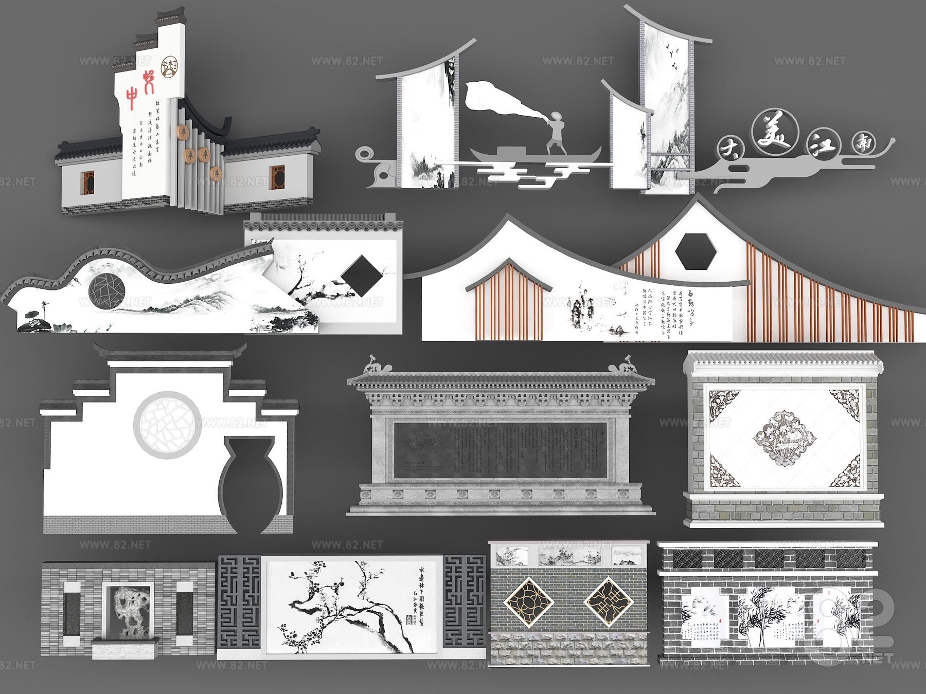 Decorative wall | 3Ds Max(.max) - 82Models