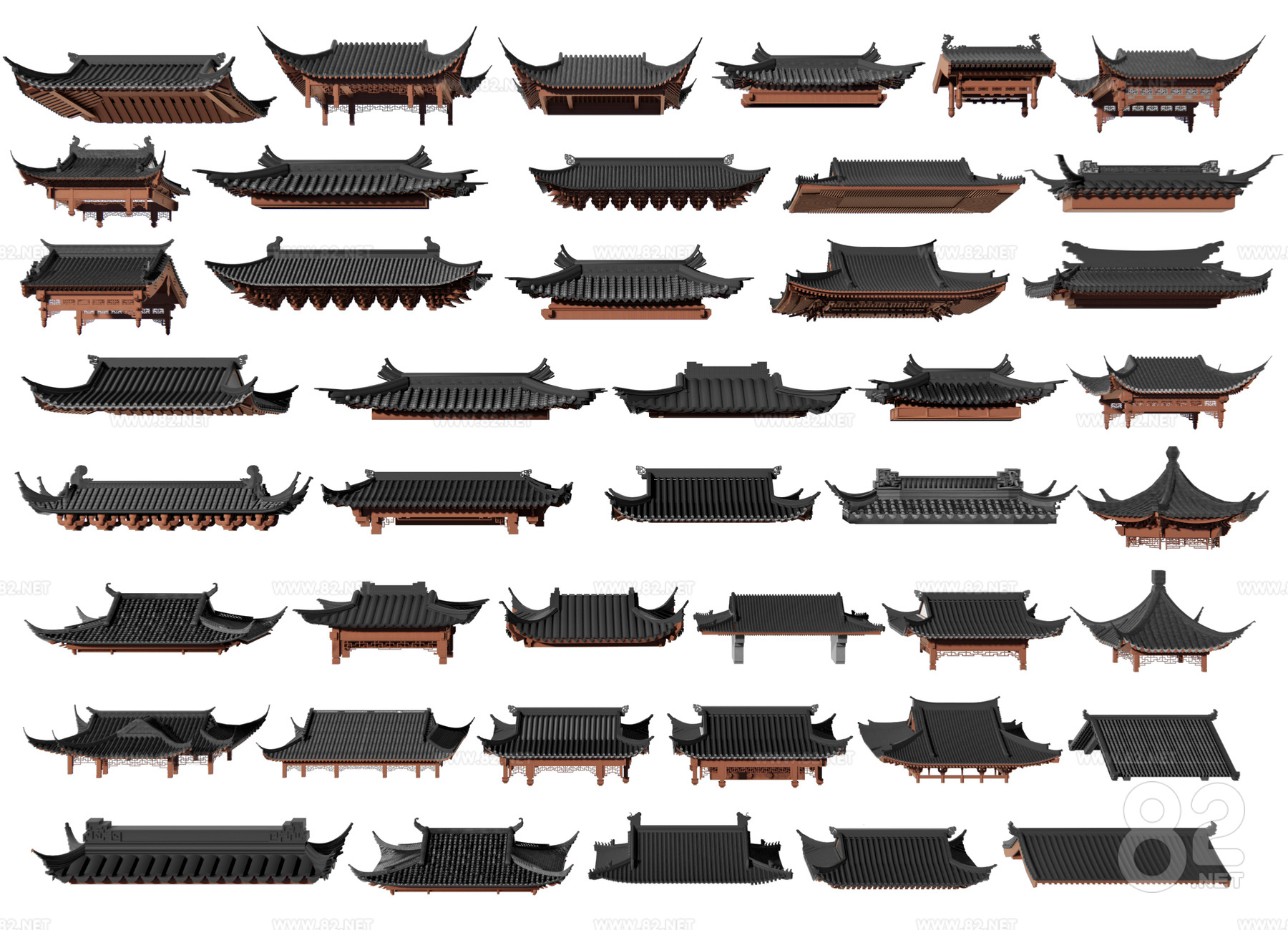 Chinese-style eaves eaves line ancient building eaves flying ridge ...