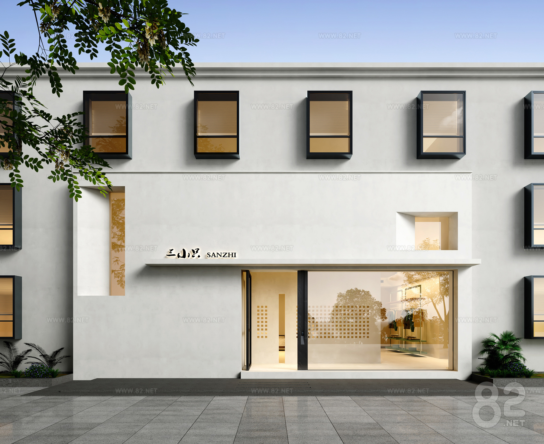 Modern Store Door Head Clothing Store Door Head Facade Street ...