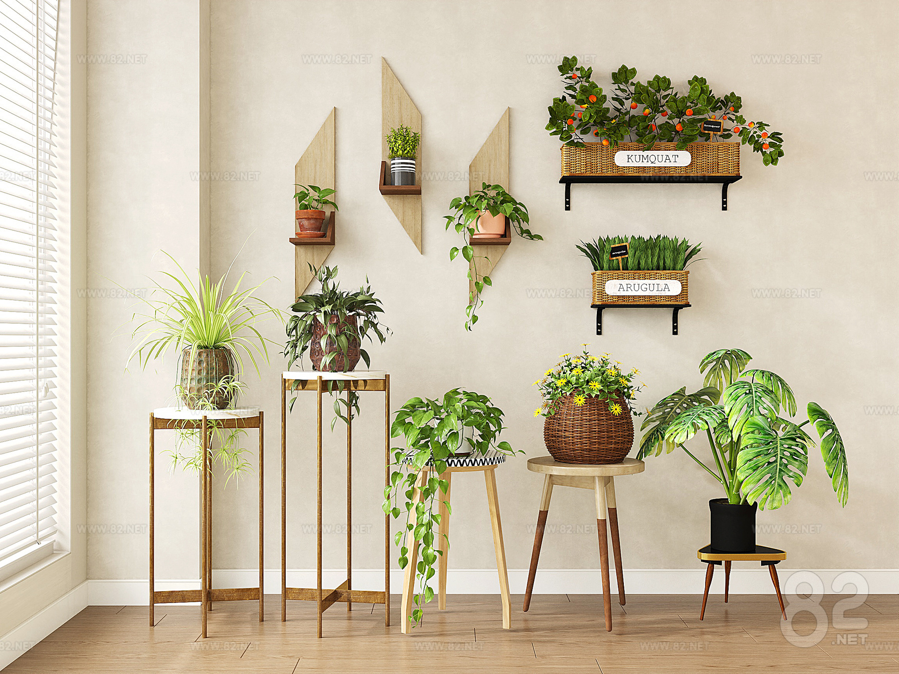 Modern Flower Rack Storage Rack Flower Pot Rack Flower Wall Flower Rack ...