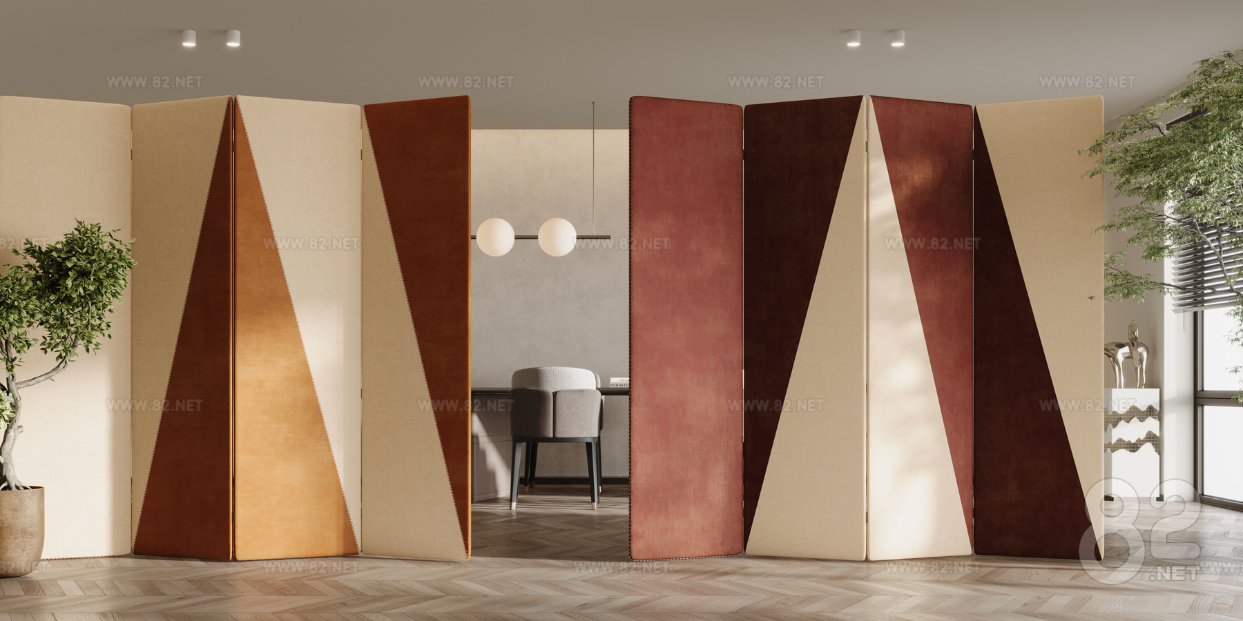 Modern screen partition download | SketchUp(.skp) - 82Models