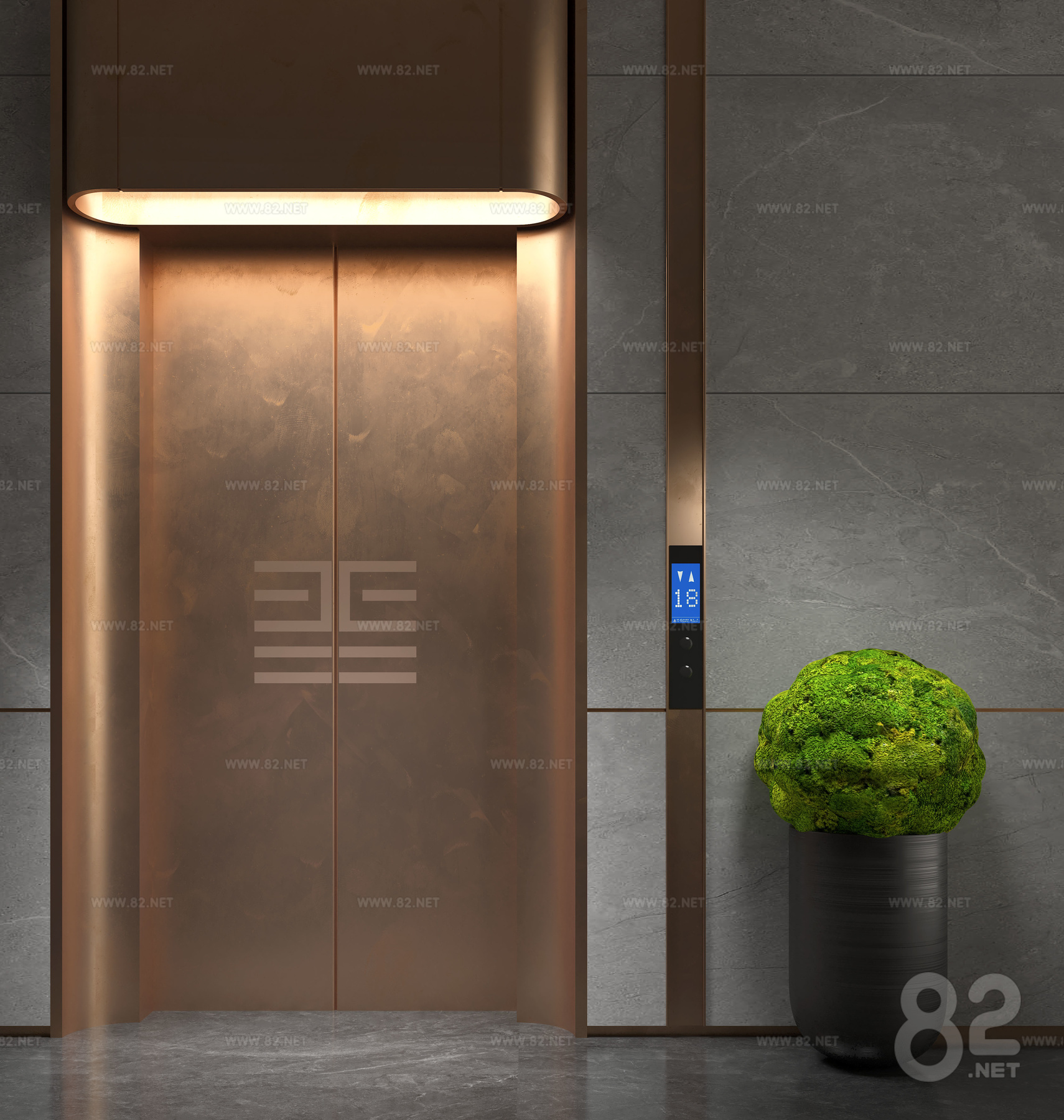 modern elevator hall download | SketchUp(.skp) - 82Models