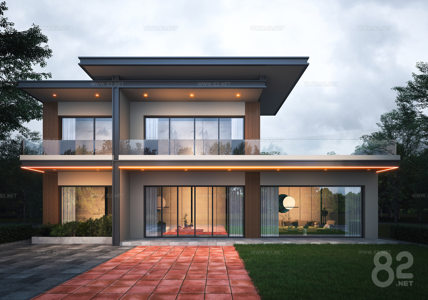 Modern single-family villa appearance self-built villa download ...