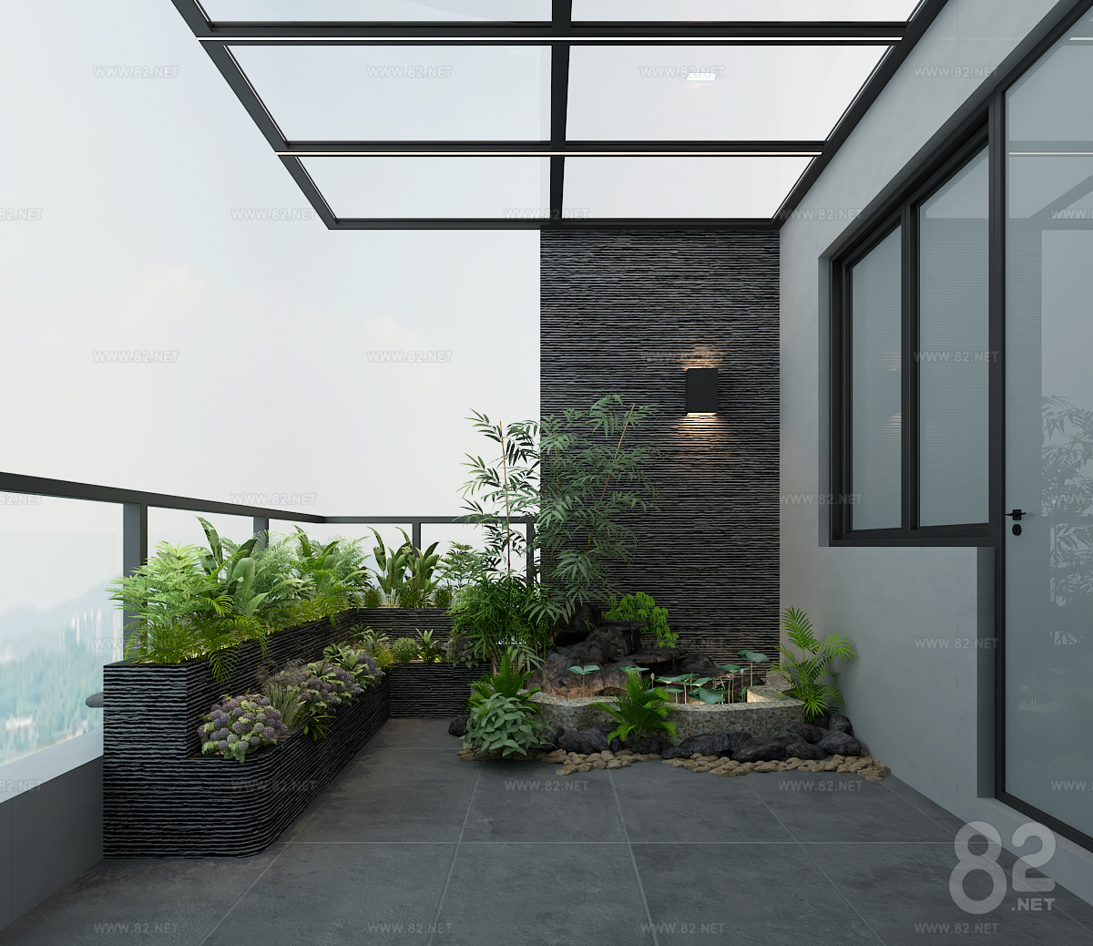 Modern Balcony | 3Ds Max(.max) - 82Models