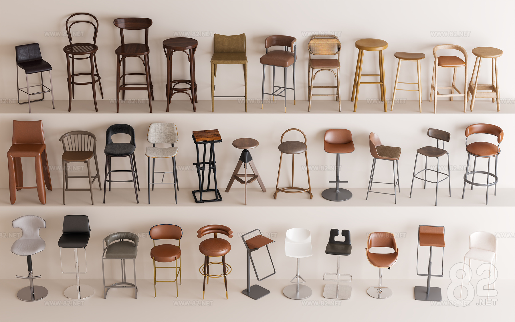 Modern Simple Bar Chair Bar Chair High Stool Wooden Bar Chair Bar Chair ...
