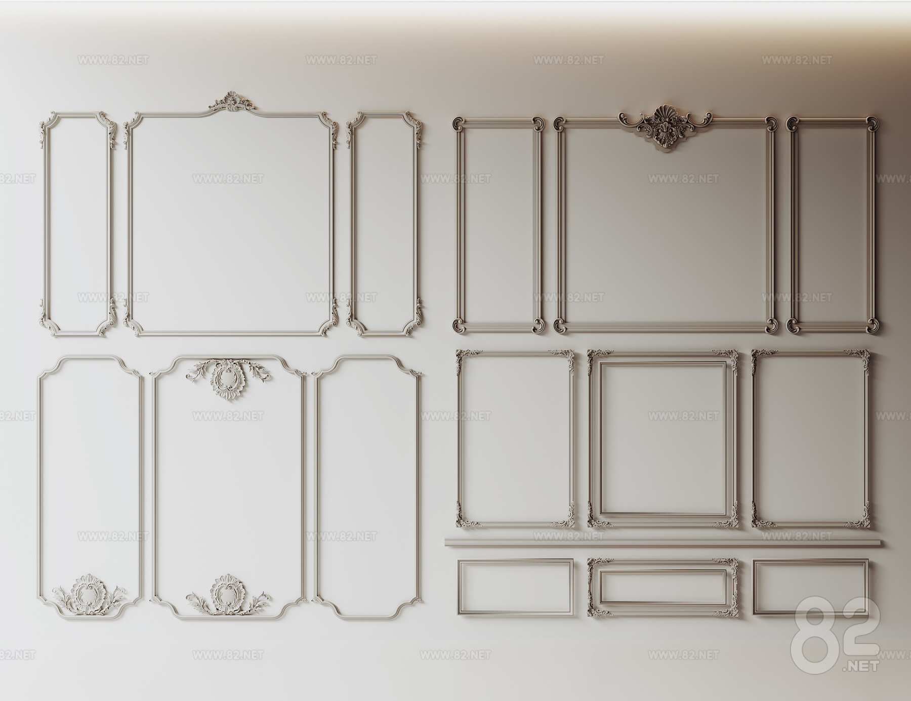 French Gypsum Line Combination Gypsum Waist Line Carved Gypsum Line ...