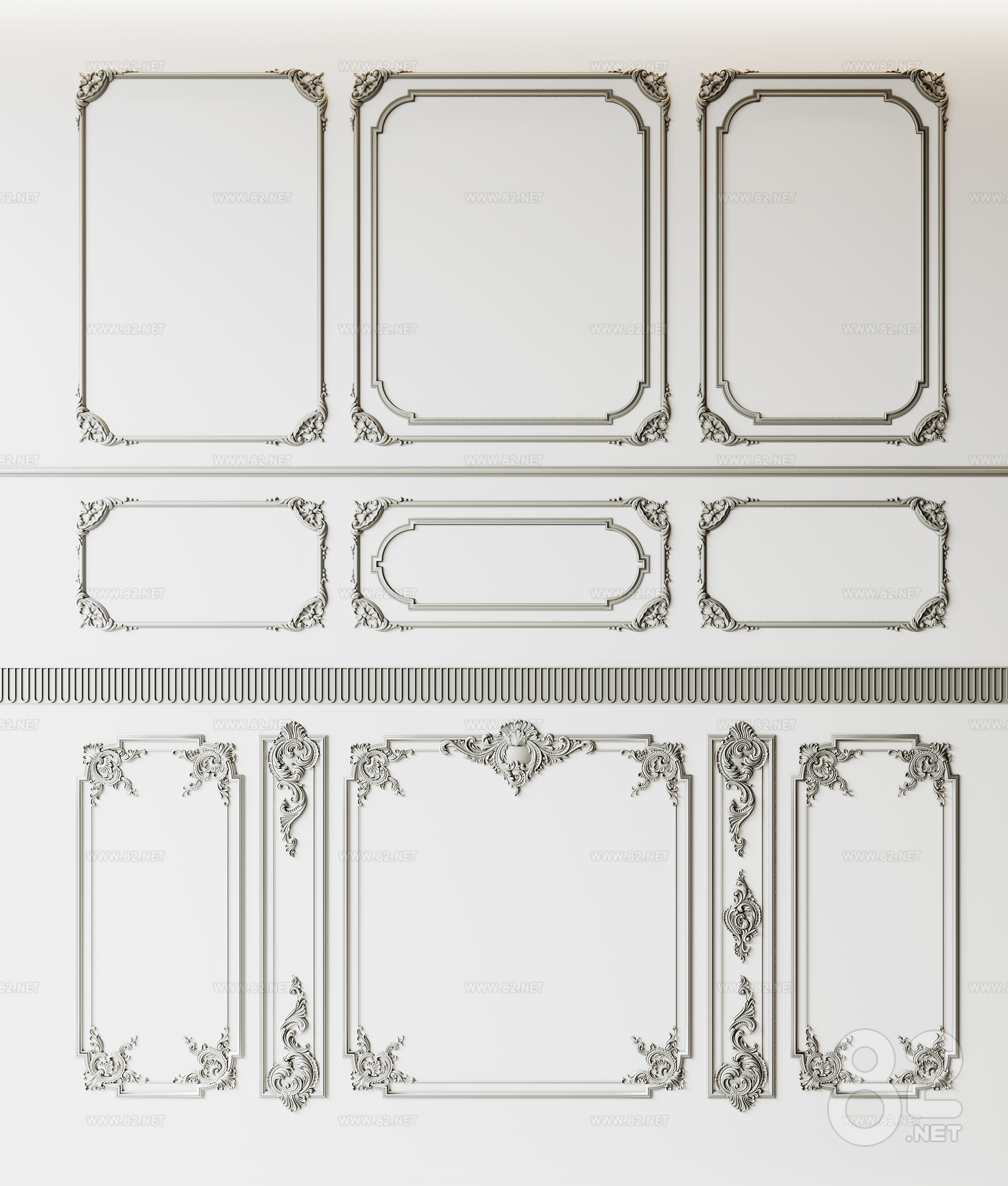 French Gypsum Line Combination Gypsum Waist Line Carved Gypsum Line ...