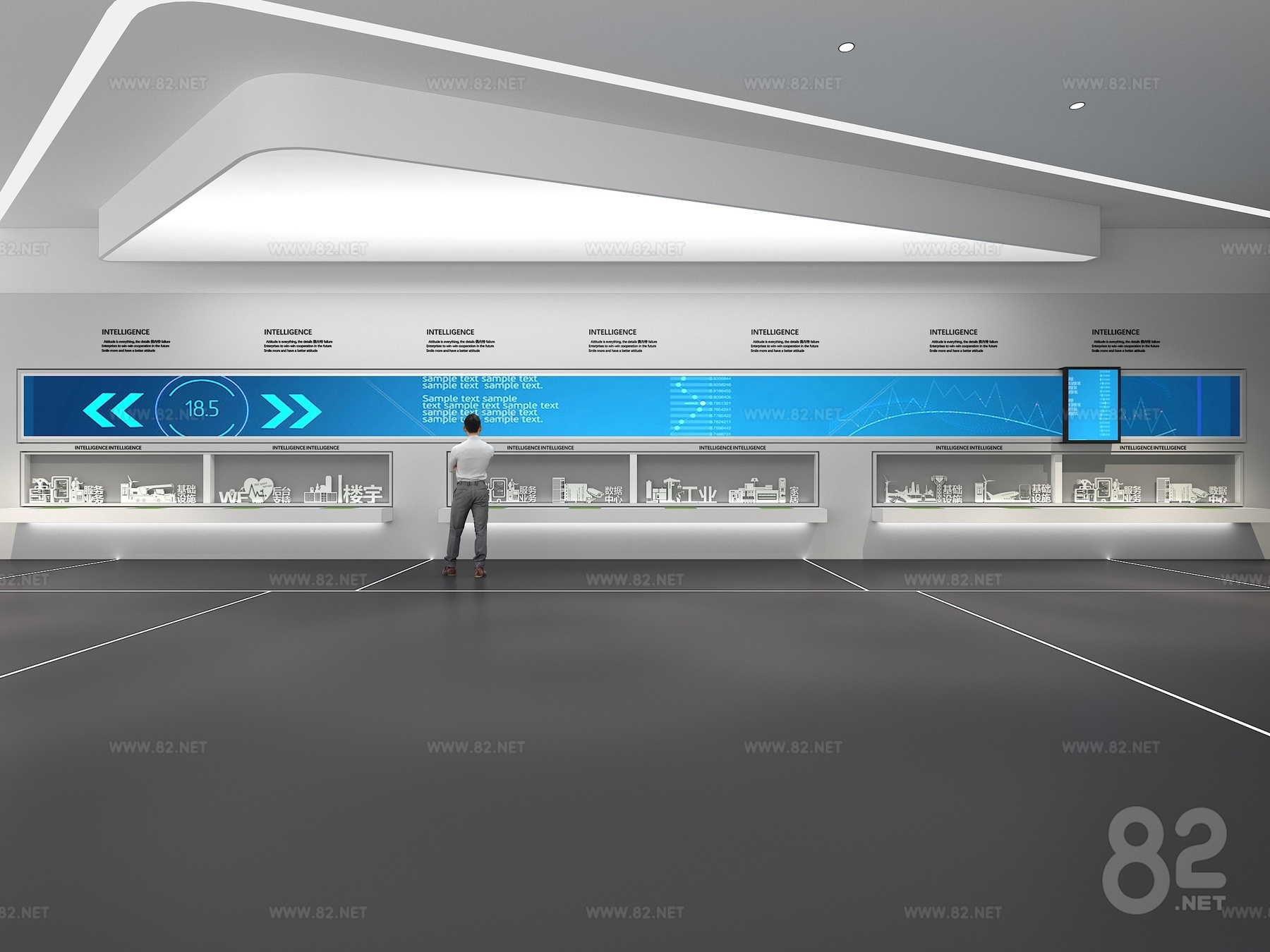 Culture Wall Enterprise Culture Wall Display Wall Slide Rail Screen ...