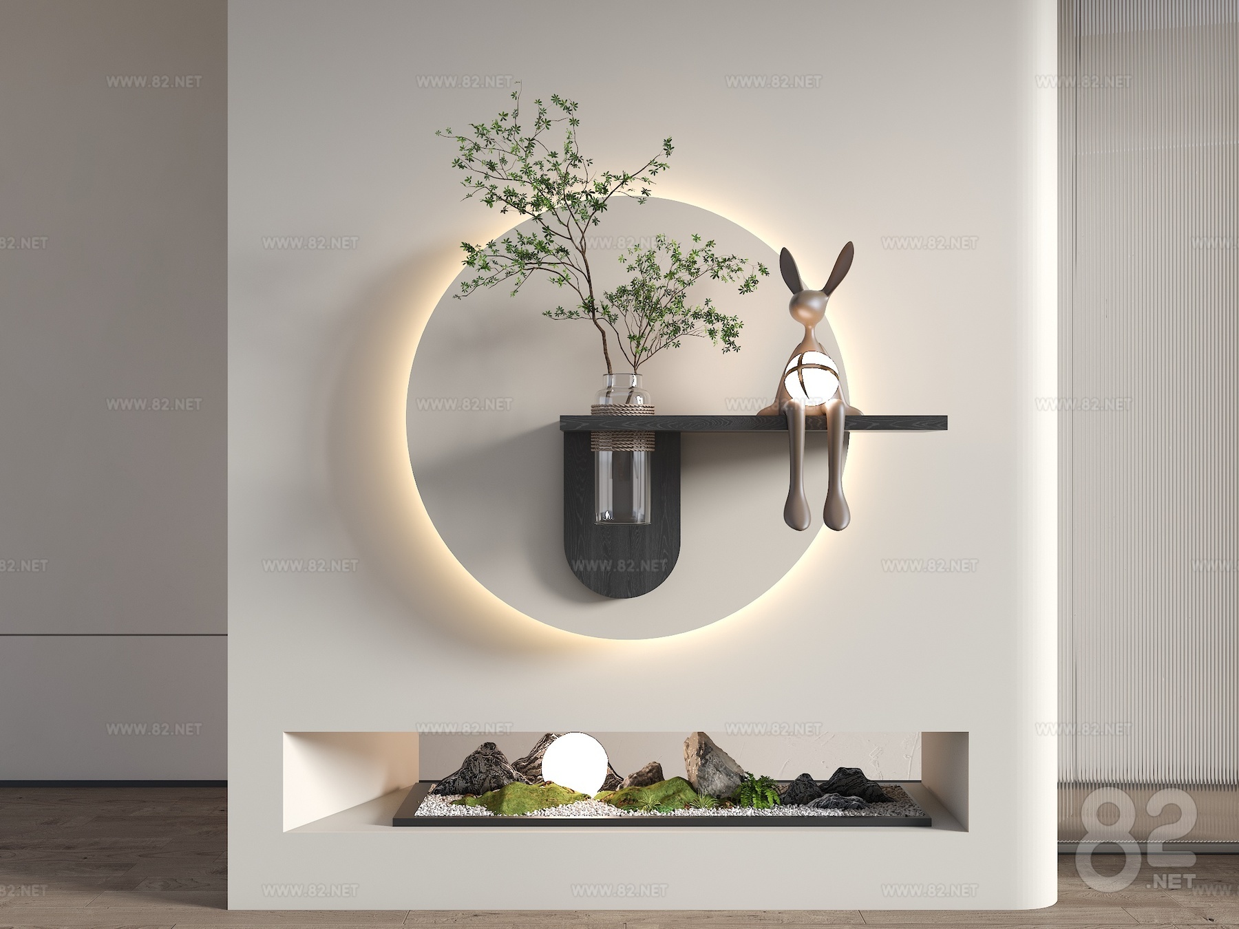Silent Modern Wall Decoration Three-dimensional Decorative Painting ...
