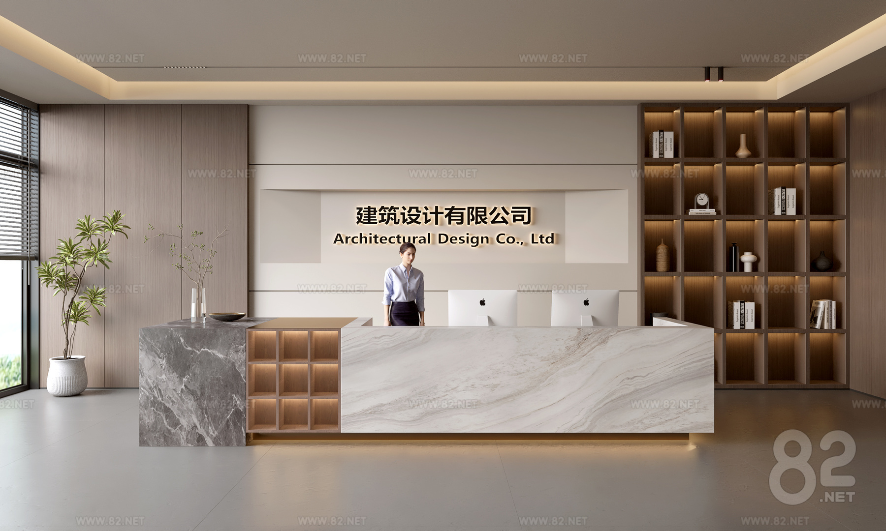 Modern Company Front Desk Reception Area Bar Desk Reception Desk ...