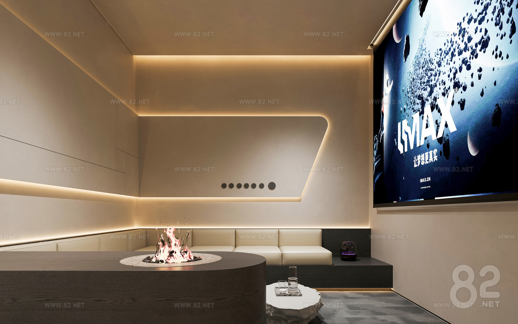 Modern Home Video Room Villa Large Flat Floor Cinema Home Screening ...