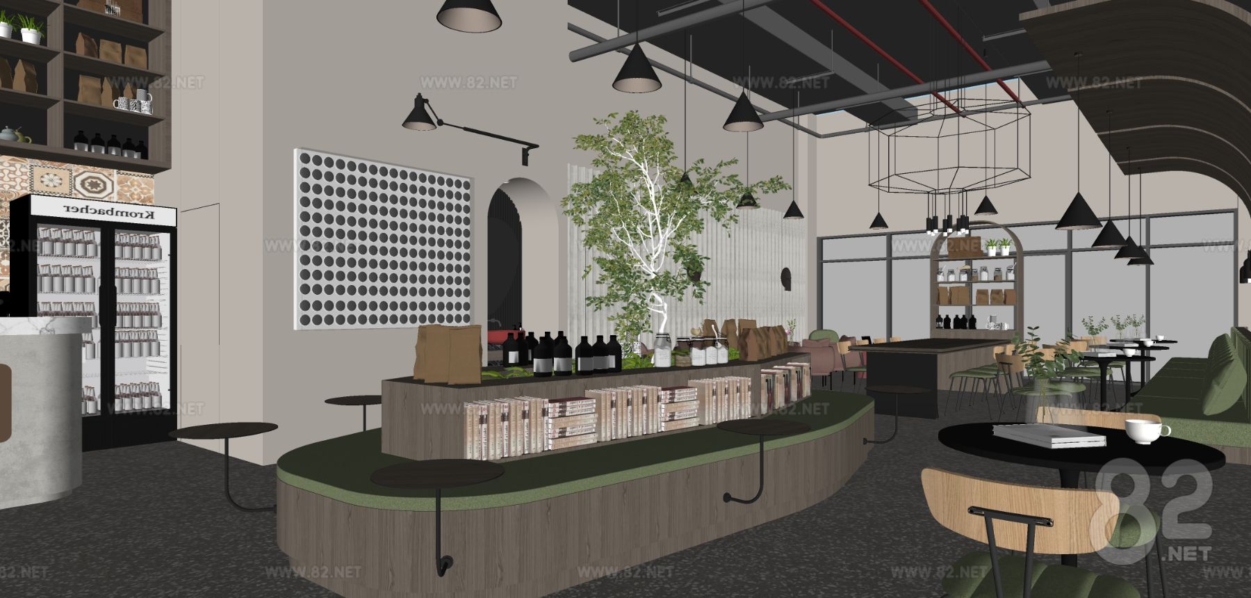Cafe Sketchup Model | SketchUp(.skp) - 82Models