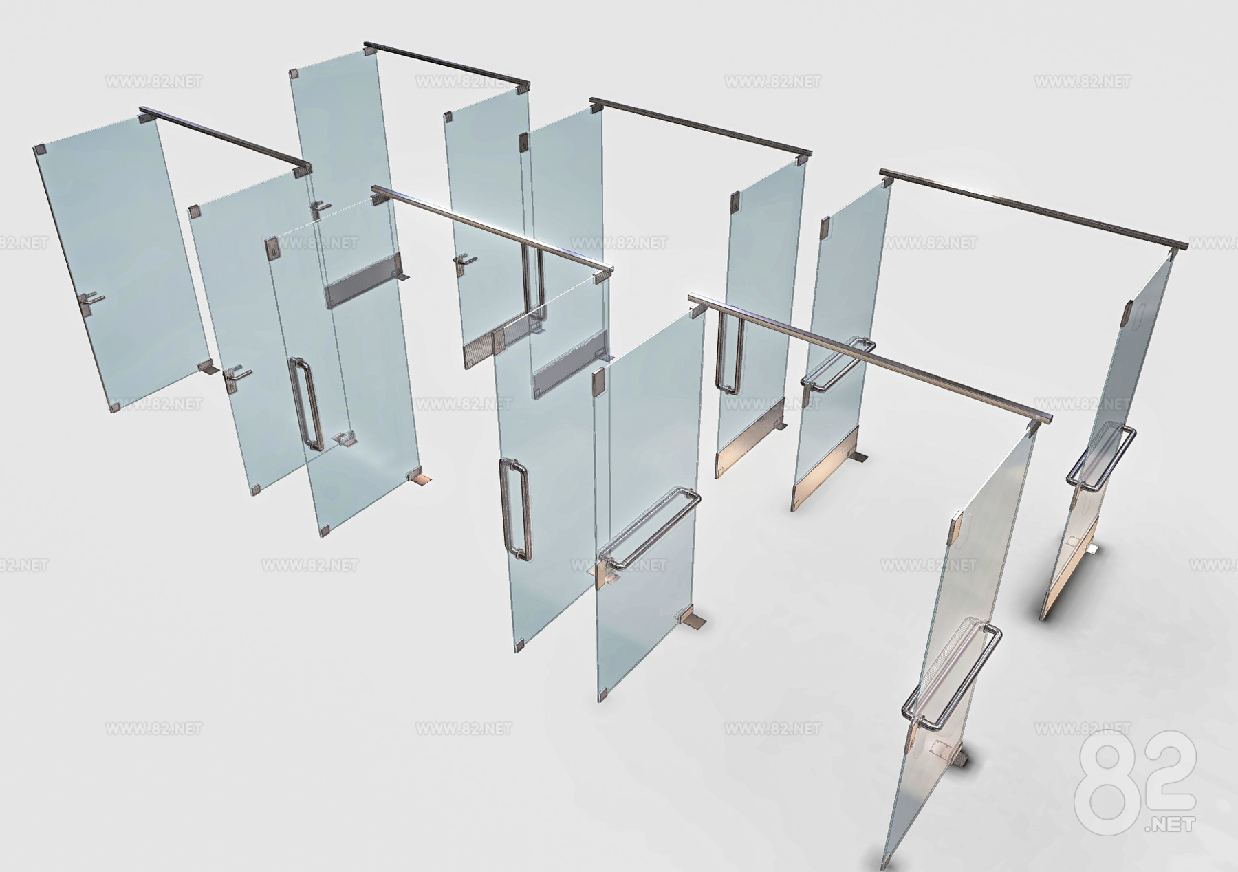 Modern Glass Door Office Single Open Glass Door Glass Single Open Door ...