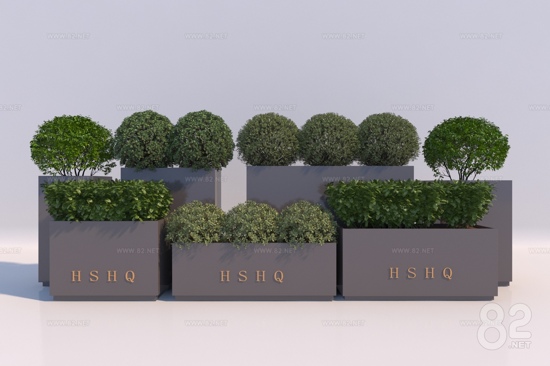 Modern Plant Potted Mobile Flower Box Metal Flower Box | 3Ds Max(.max ...