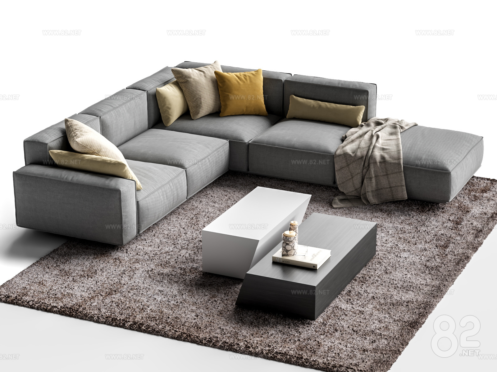 Arflex Multiplayer Sofa Corner Sofa Carpet Sofa Coffee Table Combination | 3Ds Max(.max) - 82Models