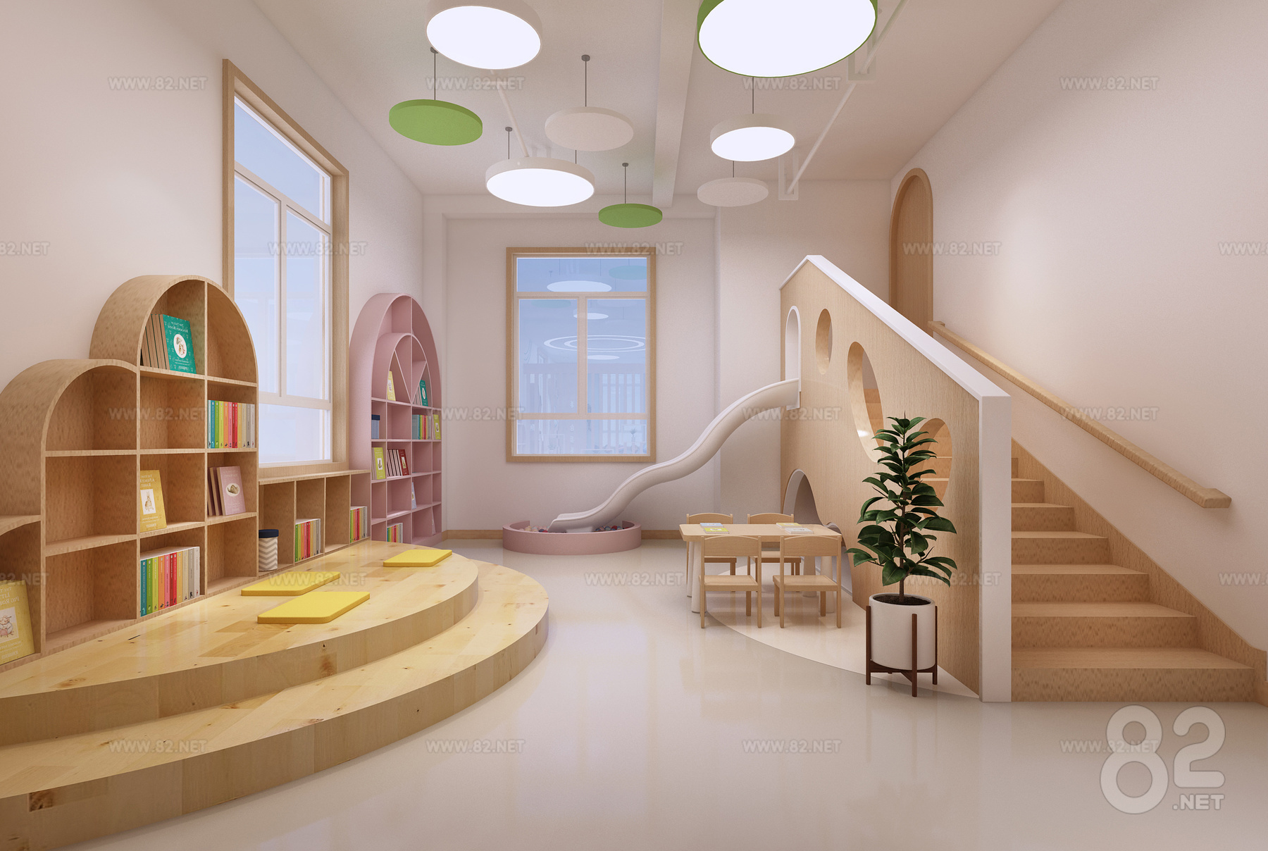 Kindergarten Staircase Kindergarten Reading Corner School Reading Area ...