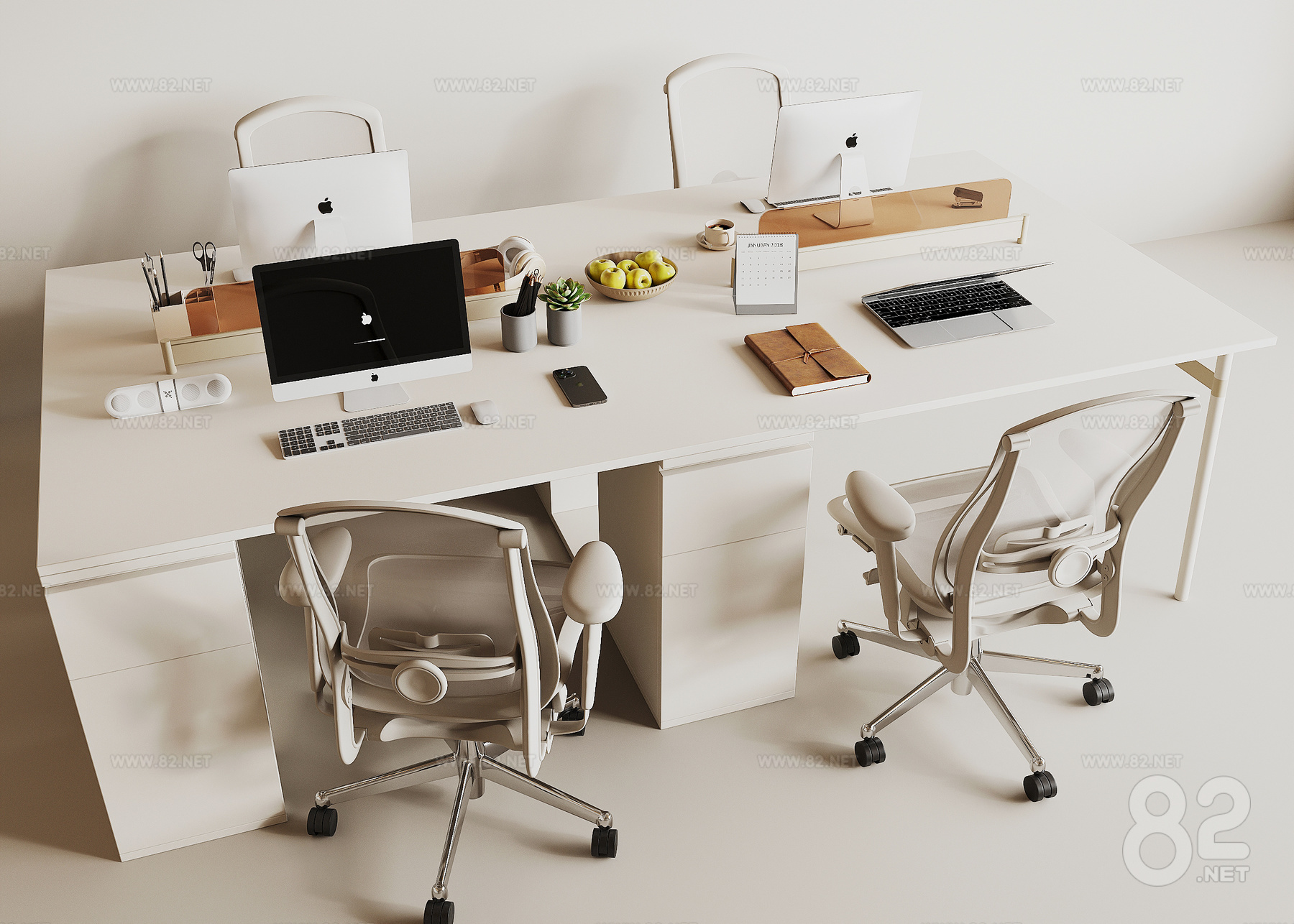 modern office desk and chair download | SketchUp(.skp) - 82Models