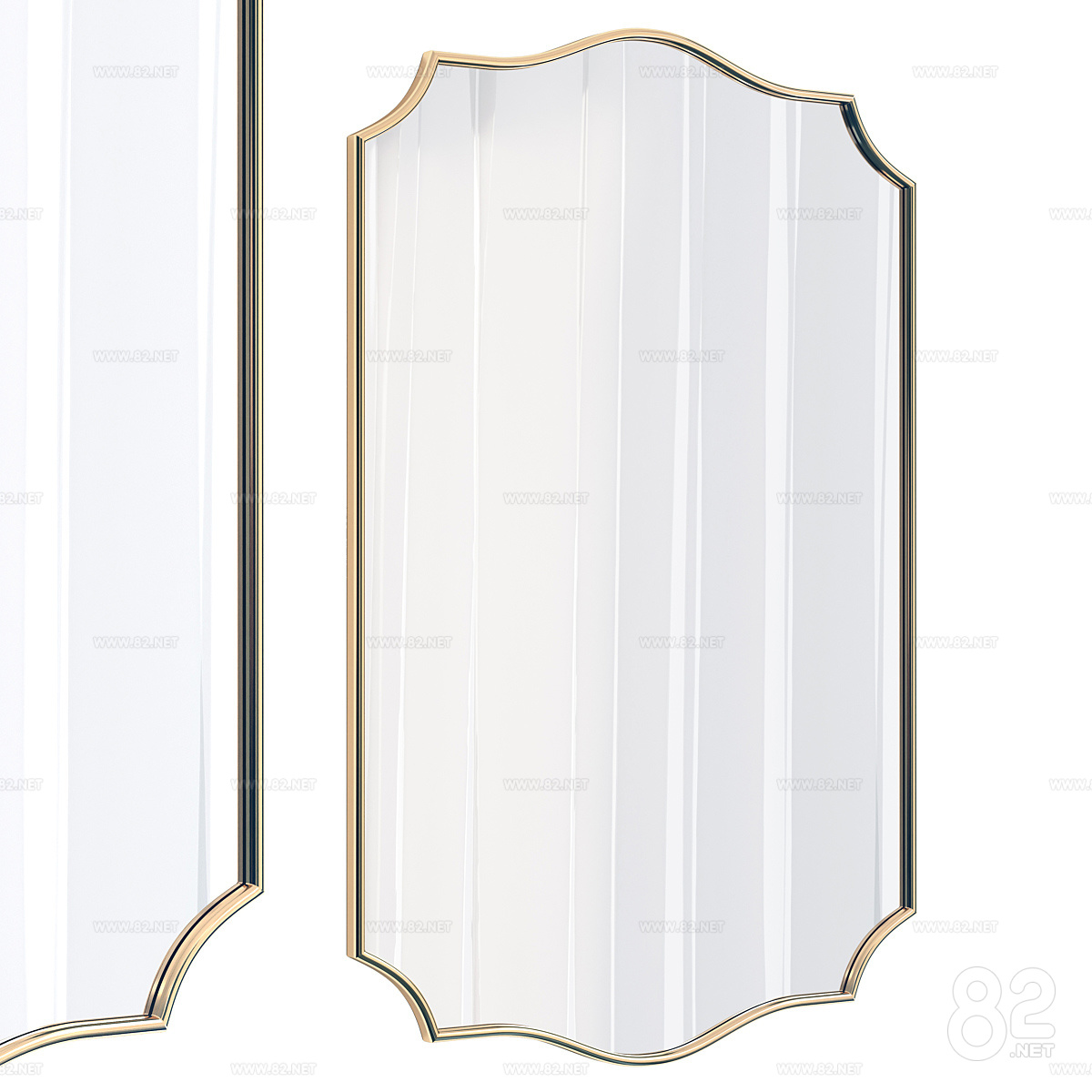Neo-Chinese Style Affordable Luxury Style Decorative Mirror | 3Ds Max ...