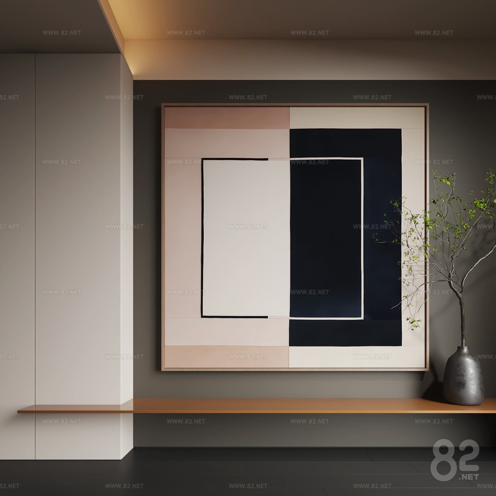 Modern Abstract Hanging Painting Modern Italian Hanging Painting Modern ...