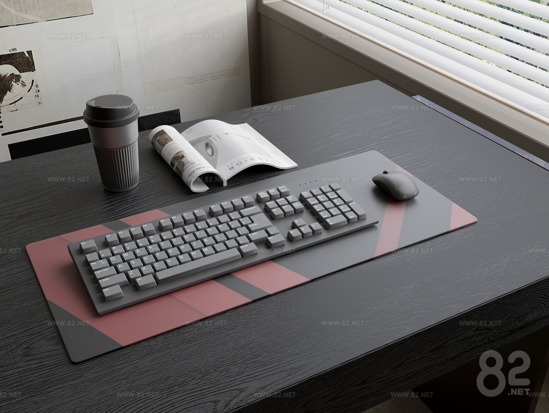 Keyboard Mouse Mouse Pad Coffee Cup Books | 3Ds Max(.max) - 82Models